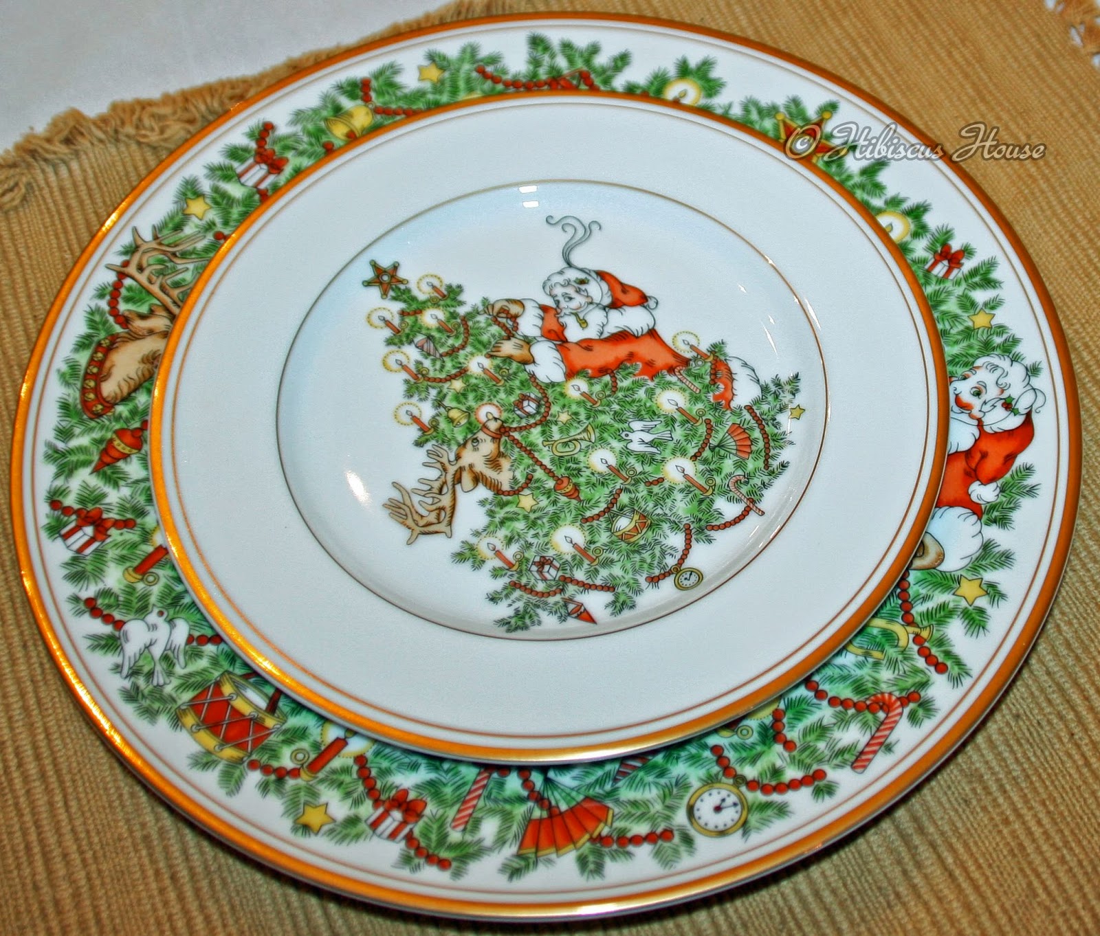 Hibiscus House: Fitz and Floyd St Nicholas China