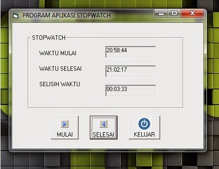 Cara Membuat Program Aplikasi Stopwatch di VB 6.0 - ILMU KOMPUTER