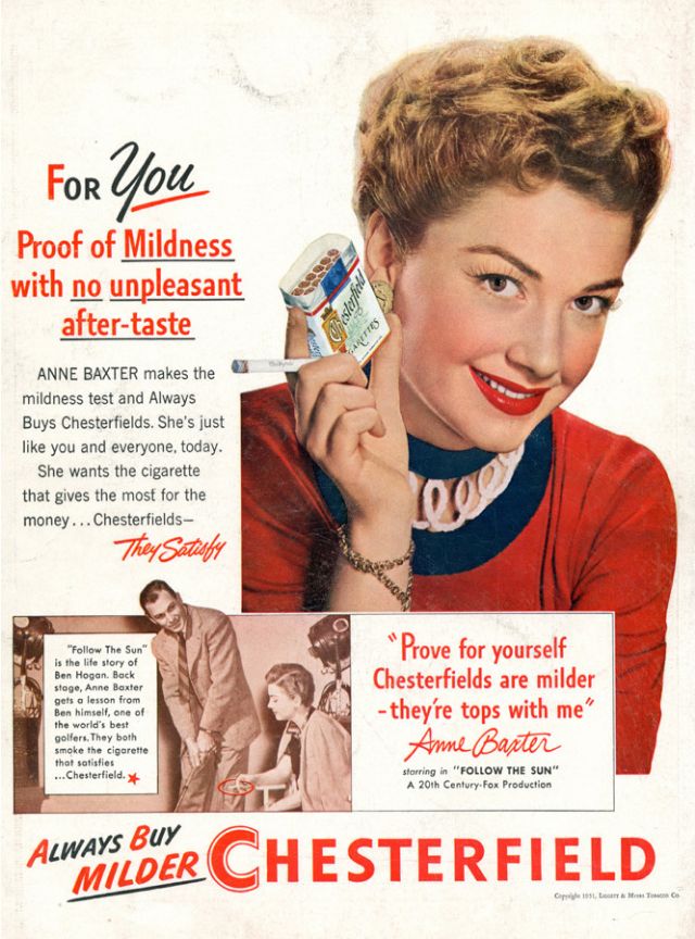 40 Vintage Tobacco Advertisements Featuring Female Movie Stars From the ...