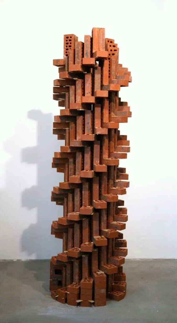 Twisted brick work columns