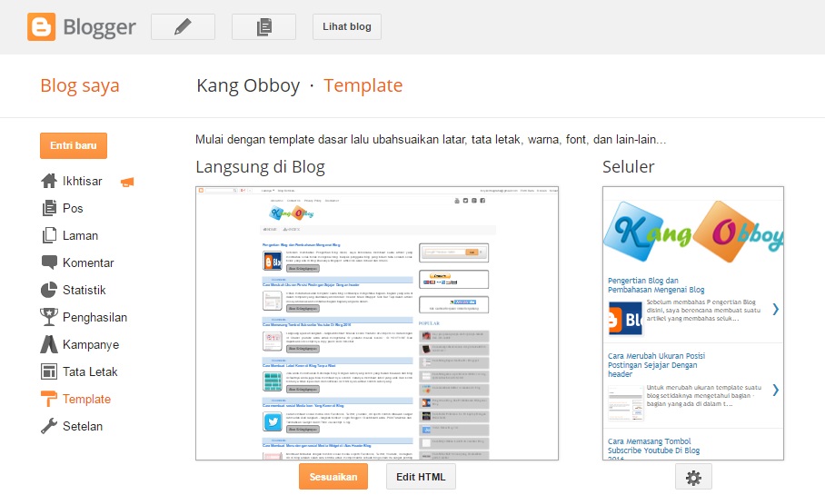 SAYA: MENGENAL BAGIAN-BAGIAN BLOGGER