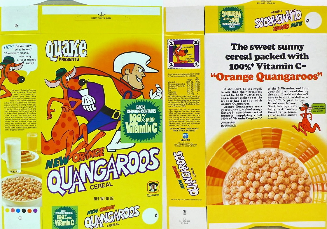 Cereal Box Price Guide Cereal Box Collecting by Pez Outlaw: Quaker ...