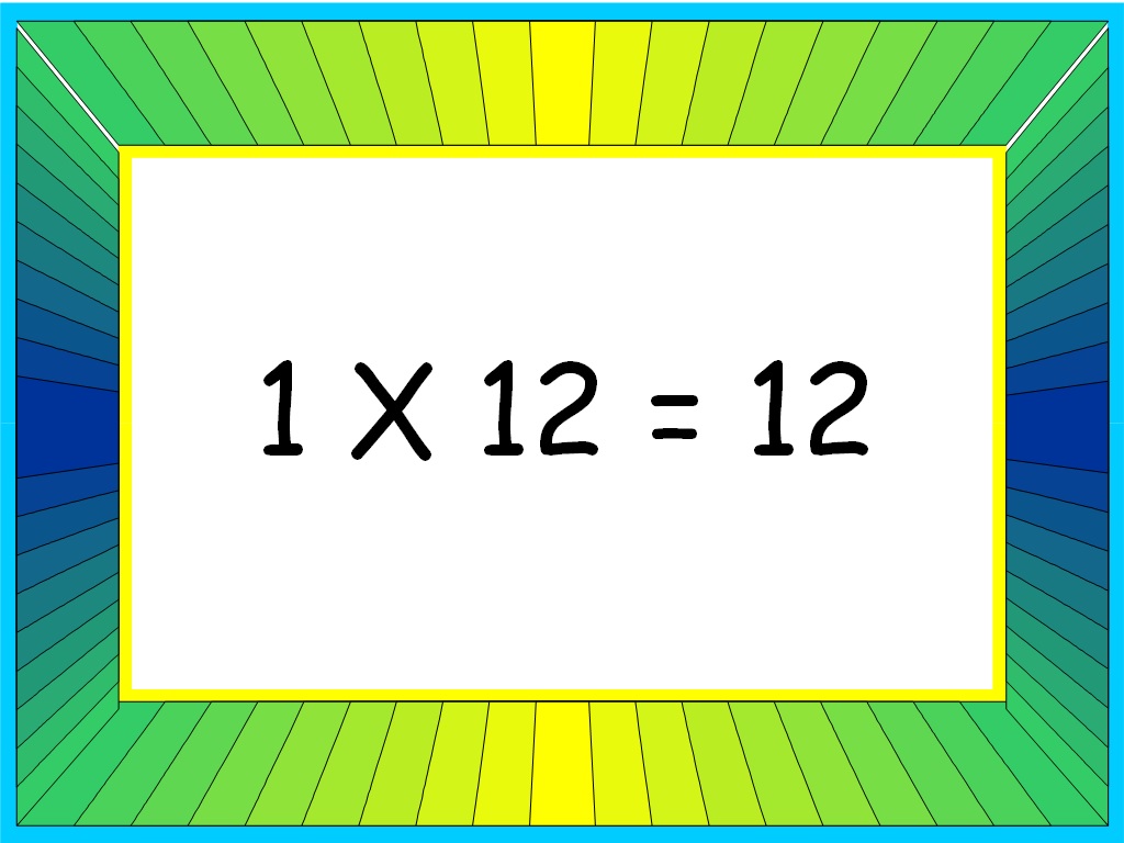 Student Survive 2 Thrive: Math Flash Cards: Multiply by 12 (12 is the ...