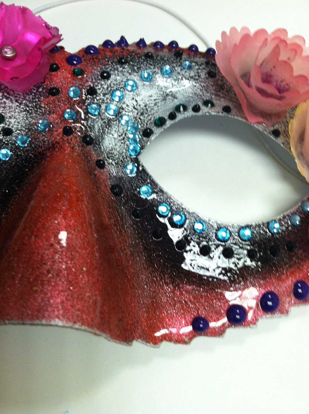 A Mask, Paint and Flowers...............