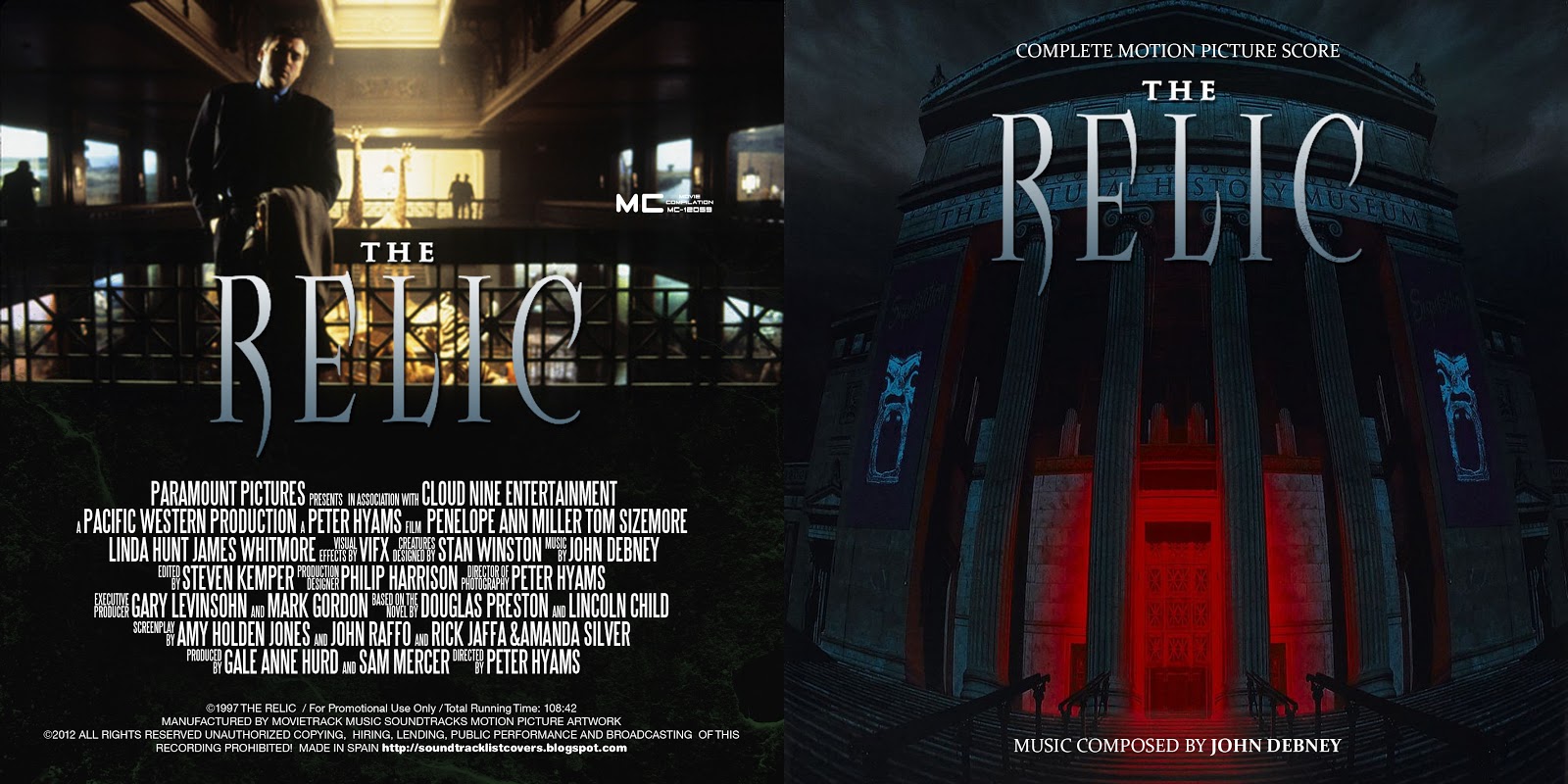 Soundtrack List Covers: The Relic Complete (John Debney)