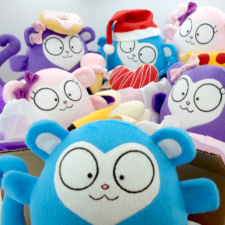 Tus días serán más Monitos con Minkky, Munkky y Monkky! Plush Toys by ...