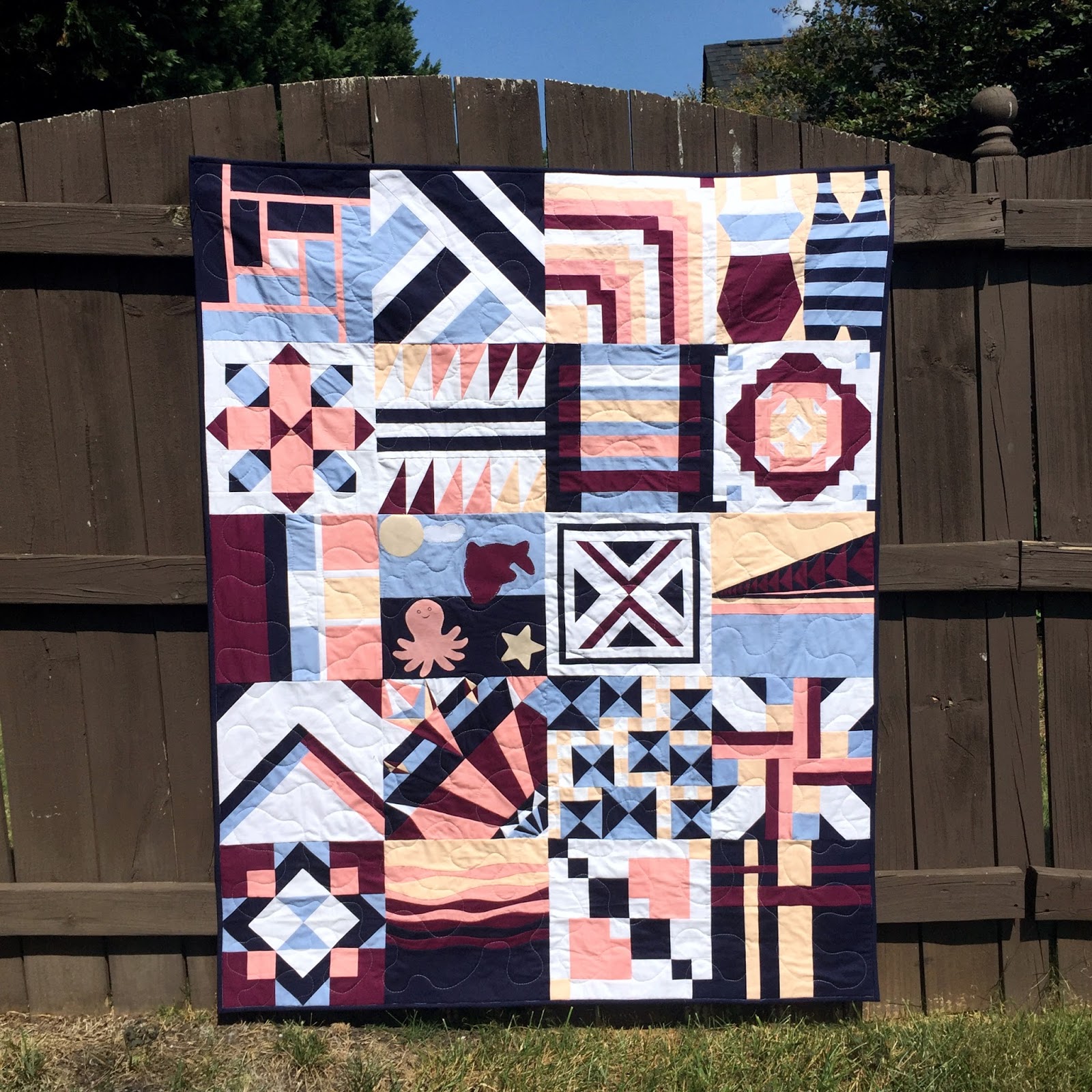 Meadow Mist Designs: Paintbrush Studio New Block Hop Quilt Finish