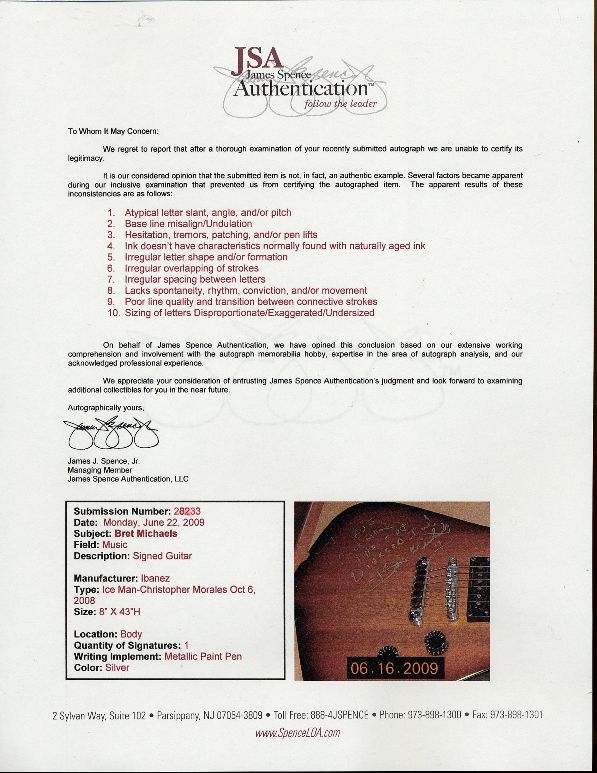 Signature Arts, Inc.: James Spence Authentication: Authenticating ...