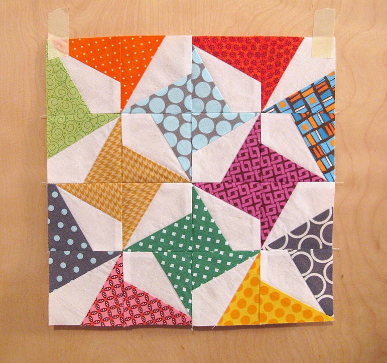 Crafting...: Modernized Pinwheel block