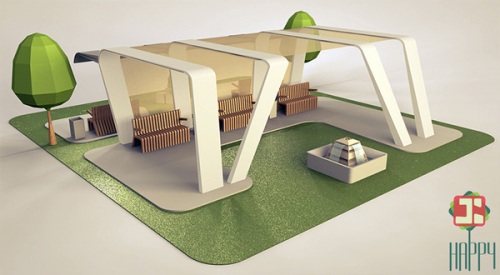 Urban Outdoor Rest Area Concept Design | Extra Designs