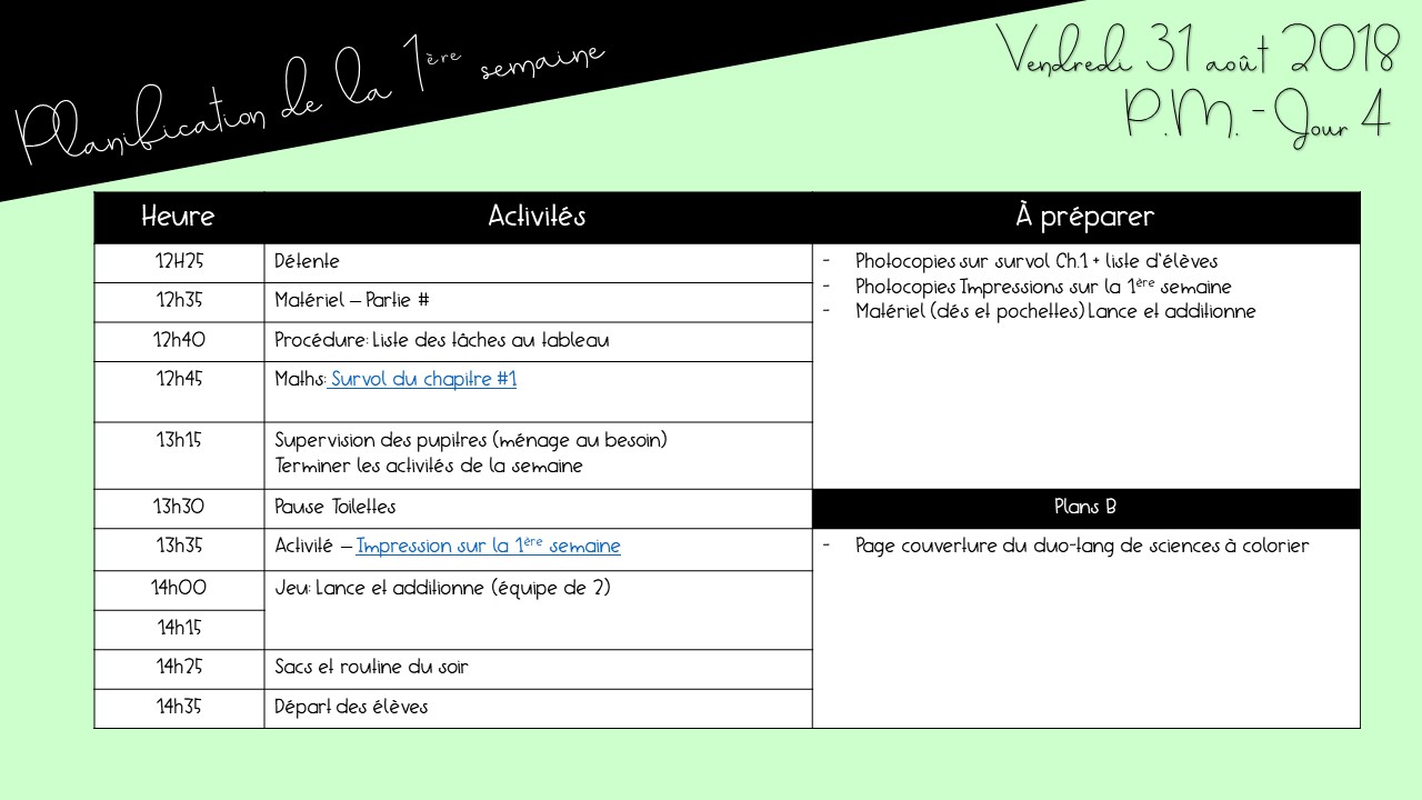 6. Sondage en classe