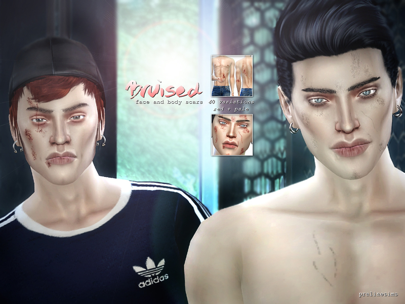 Sims 4 cc bruises skin detail - deckero