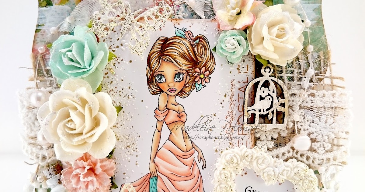 Scrapkonst: A Saturated Canary Eva card in green