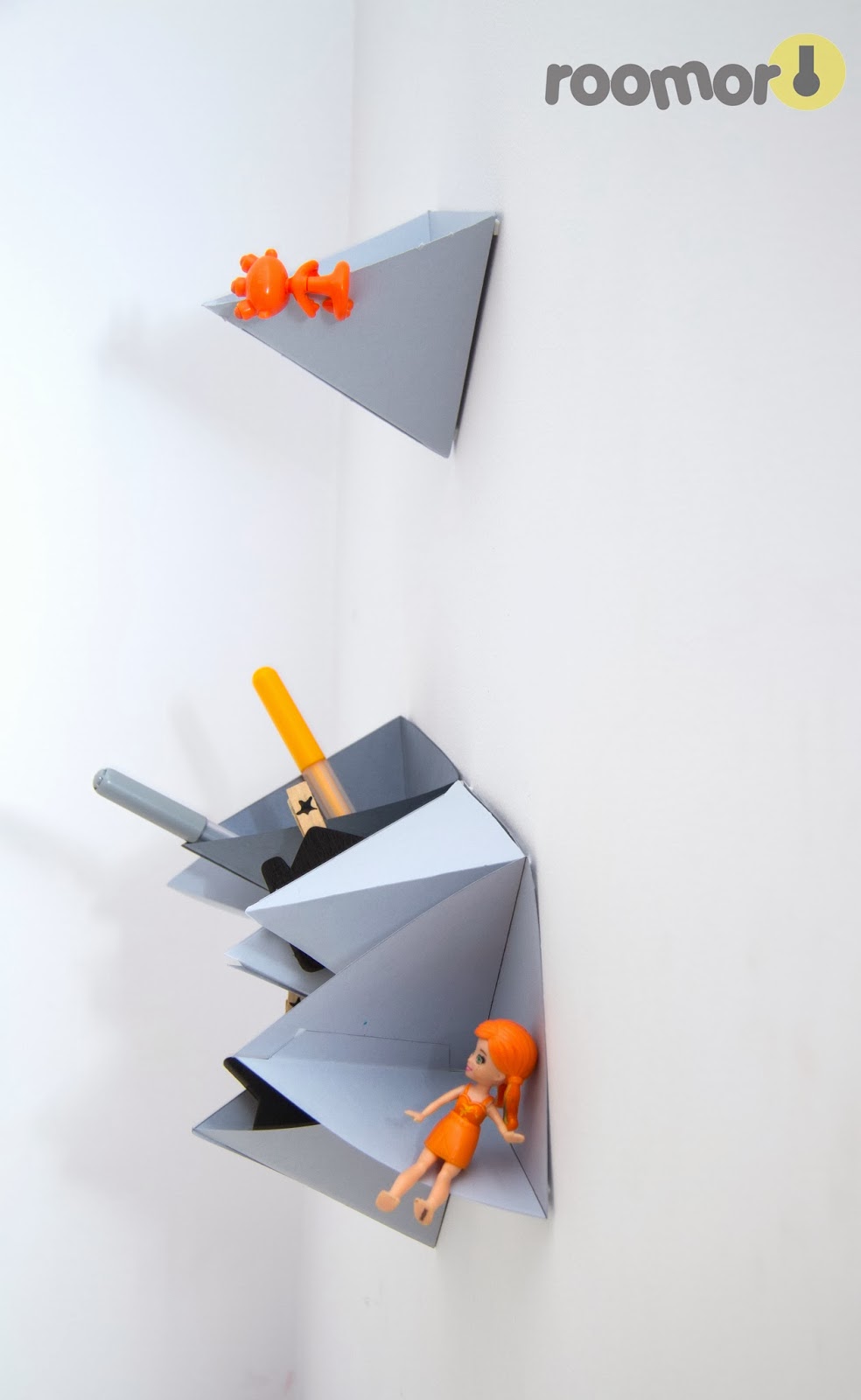 roomor!: Kieszonki ścienne - DIY/ Paper wall pockets - DIY