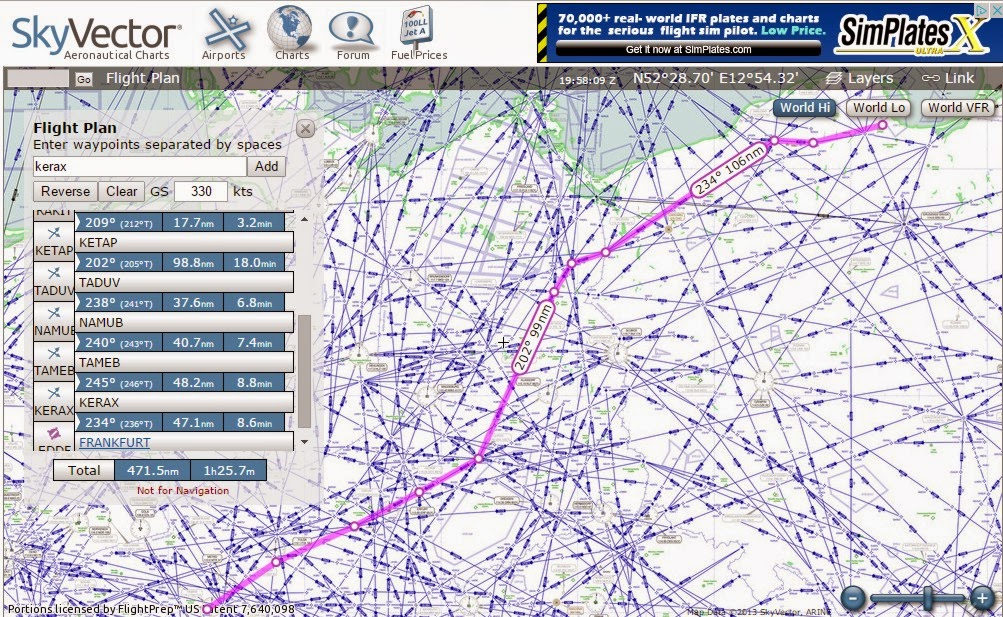 Make Heading 365°: Gdansk to Frankfurt Main (EPGD-EDDF)