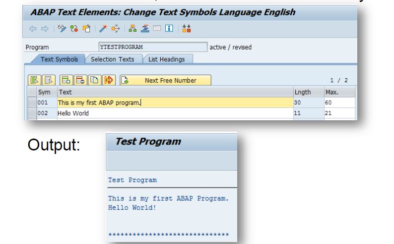 SAP ERP ABAP SIMPLE OUTPUT STATEMENTS