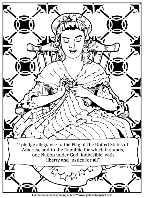 Crayon Palace: Betsy Ross sews our flag