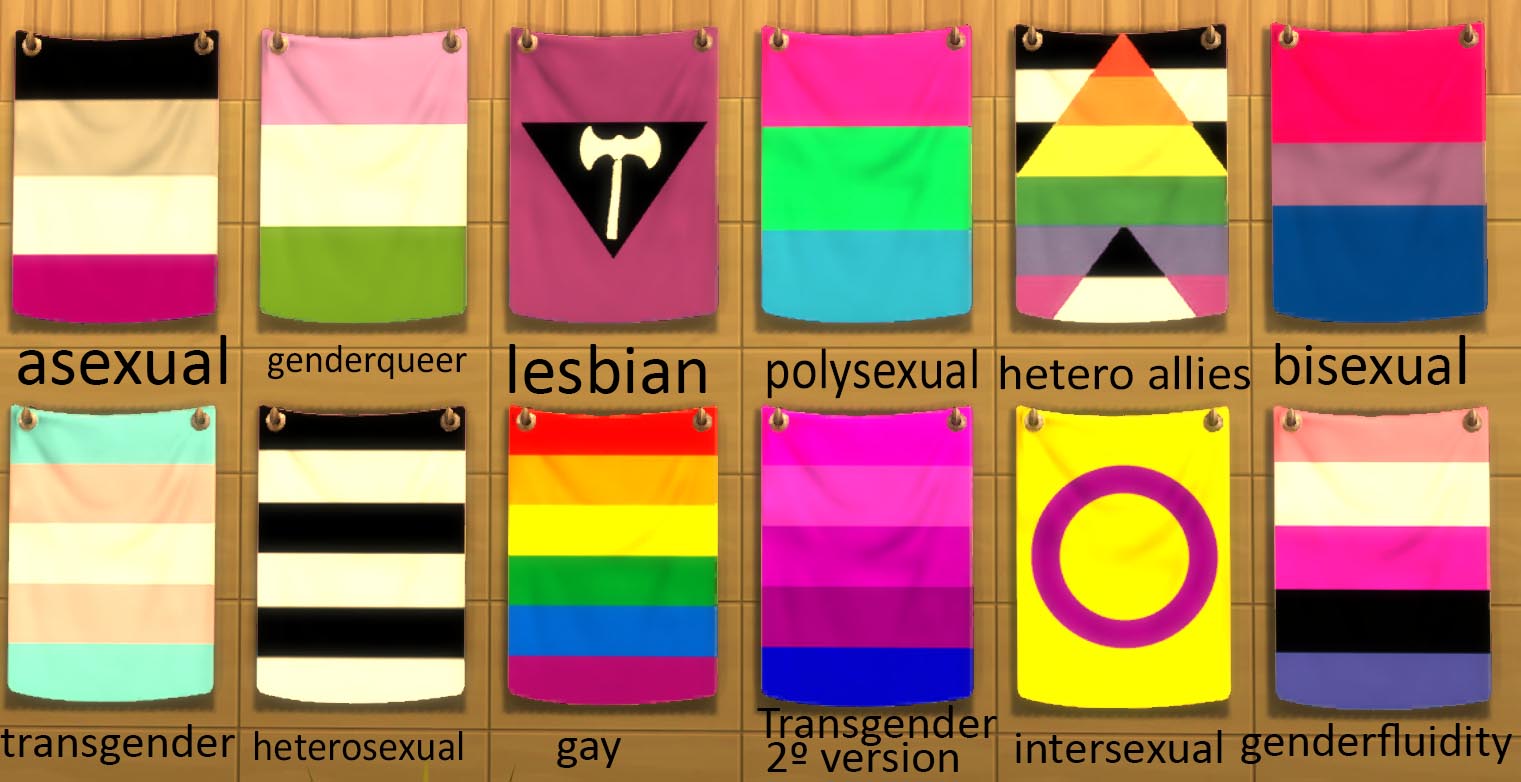 Sims 4 gay pride flags cc - minende
