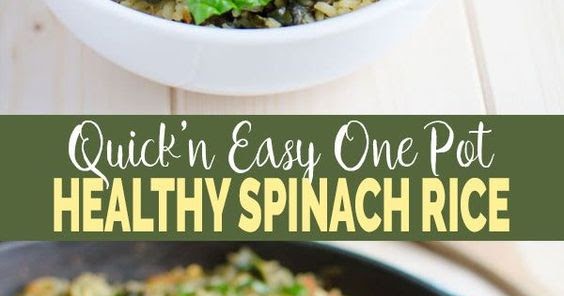 One Pot Spinach Rice - Quick and Easy Recipes