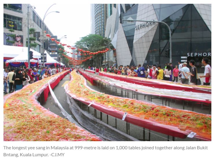 The Longest Yee Sang in Malaysia? - MCM 美中美 Kum Thim Food
