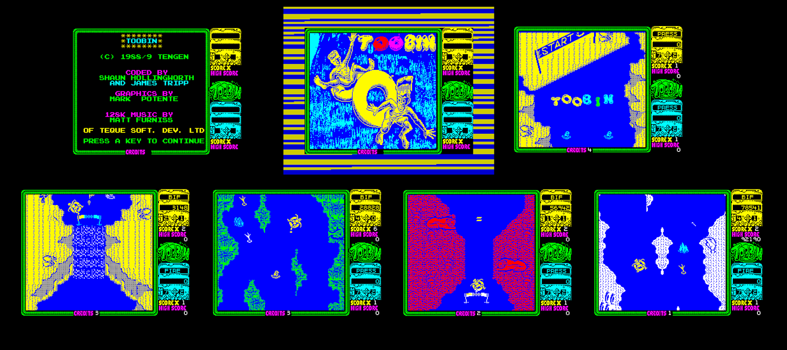 FRGCB - Finnish Retro Game Comparison Blog: Toobin' (Atari Games/Tengen ...