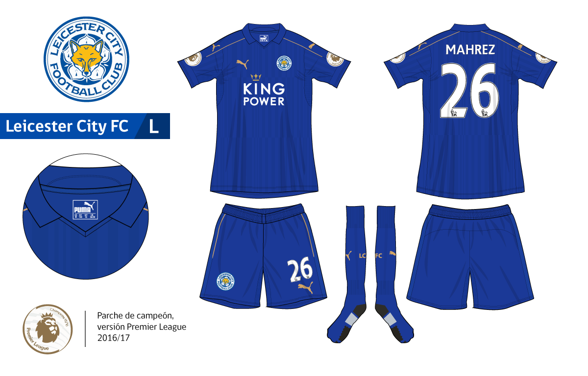 Futbol&Diseño: Leicester City 2016/17