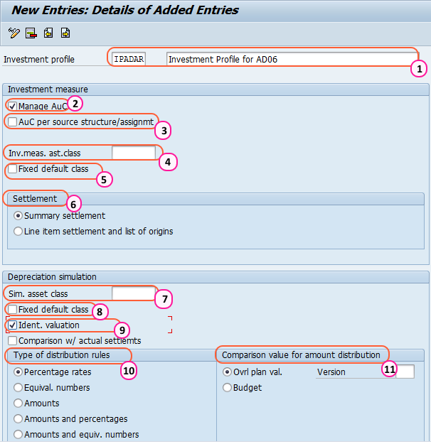 SAP FICO Central: Define Investment Profiles in SAP