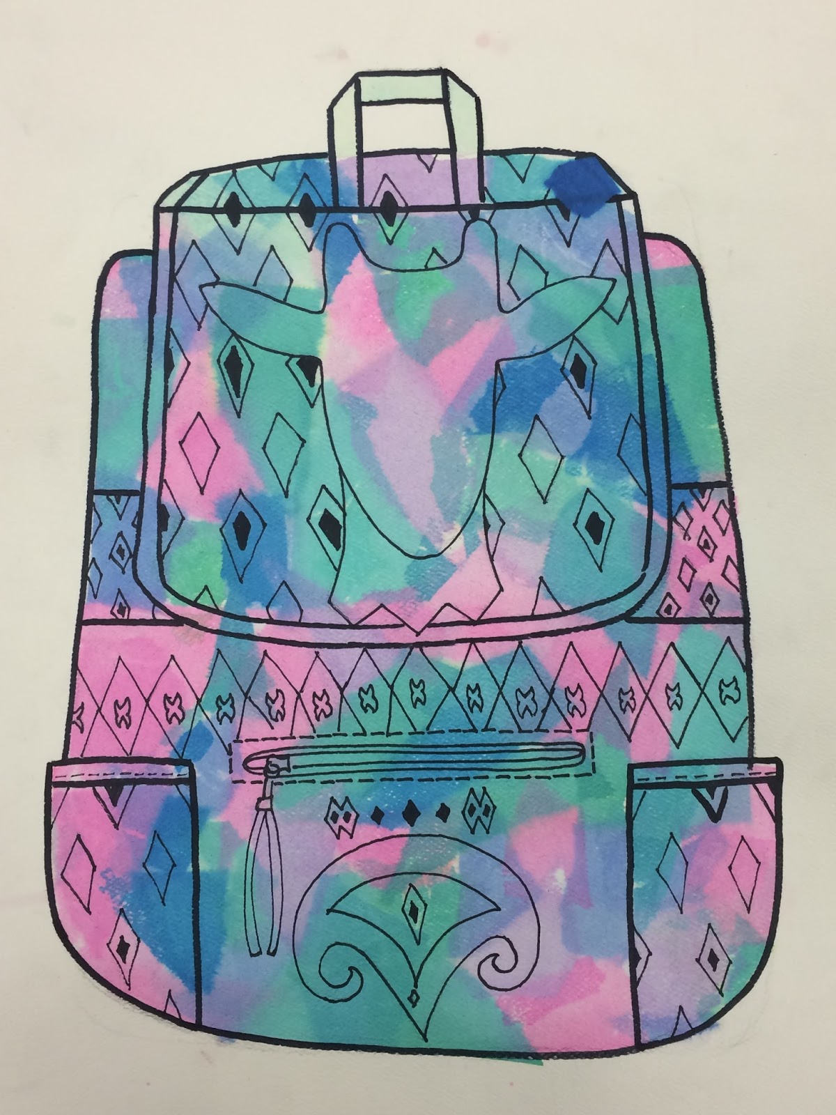 Mrs. Wille's Art Room: Advanced Art Backpack drawings