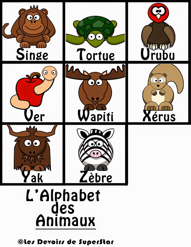 Les Devoirs de SuperStar: L'Alphabet des Animaux