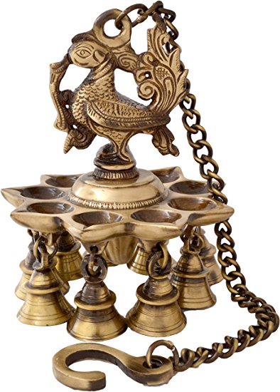 Illuminating Devotion: Brass Oil Lamps of Tamil Nadu for Daily Worship ...
