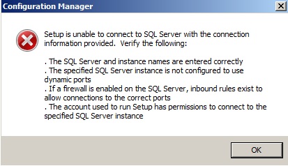 AppREPACK: Setup is unable to connect to SQL server error while ...