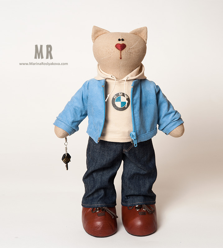 Волшебный шкаф. Игрушки ручной работы от Марины Росляковой: BMW Кот