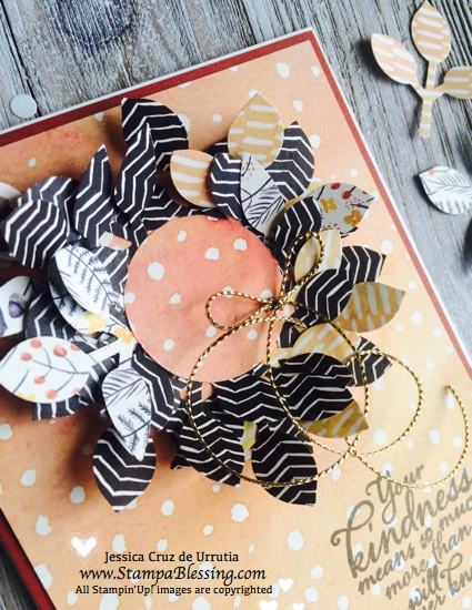 Stamp a Blessing: Stampin'Up! Leaf Punch Easy Wreath