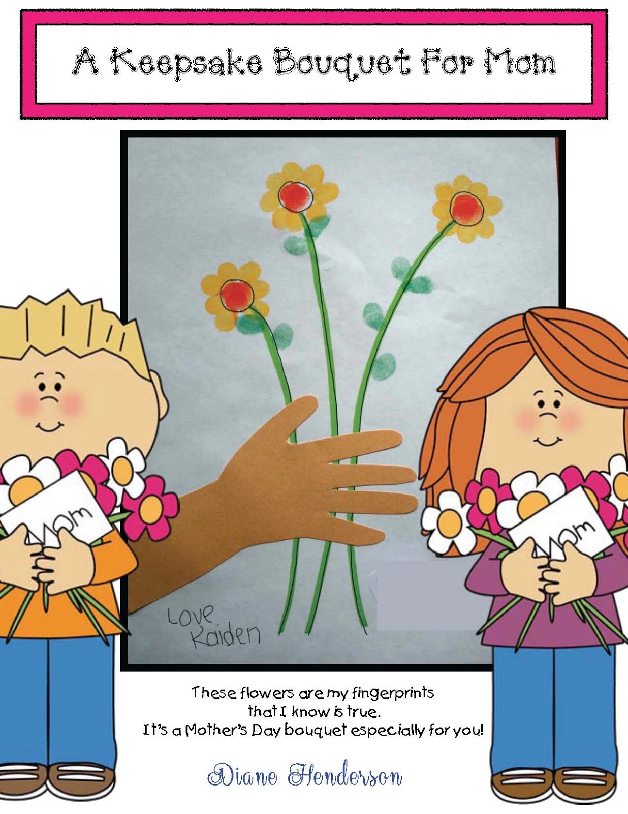 Mother's Day Bouquet Keepsake Craftivity - Classroom Freebies