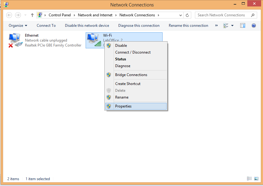 cara membuat /mengganti IP Address di Laptop Windows 8 - Warung Internet