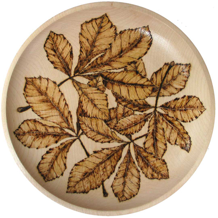 Burning Desire: Pyrography and Scroll Saw: Pyrography Chestnut Leaves