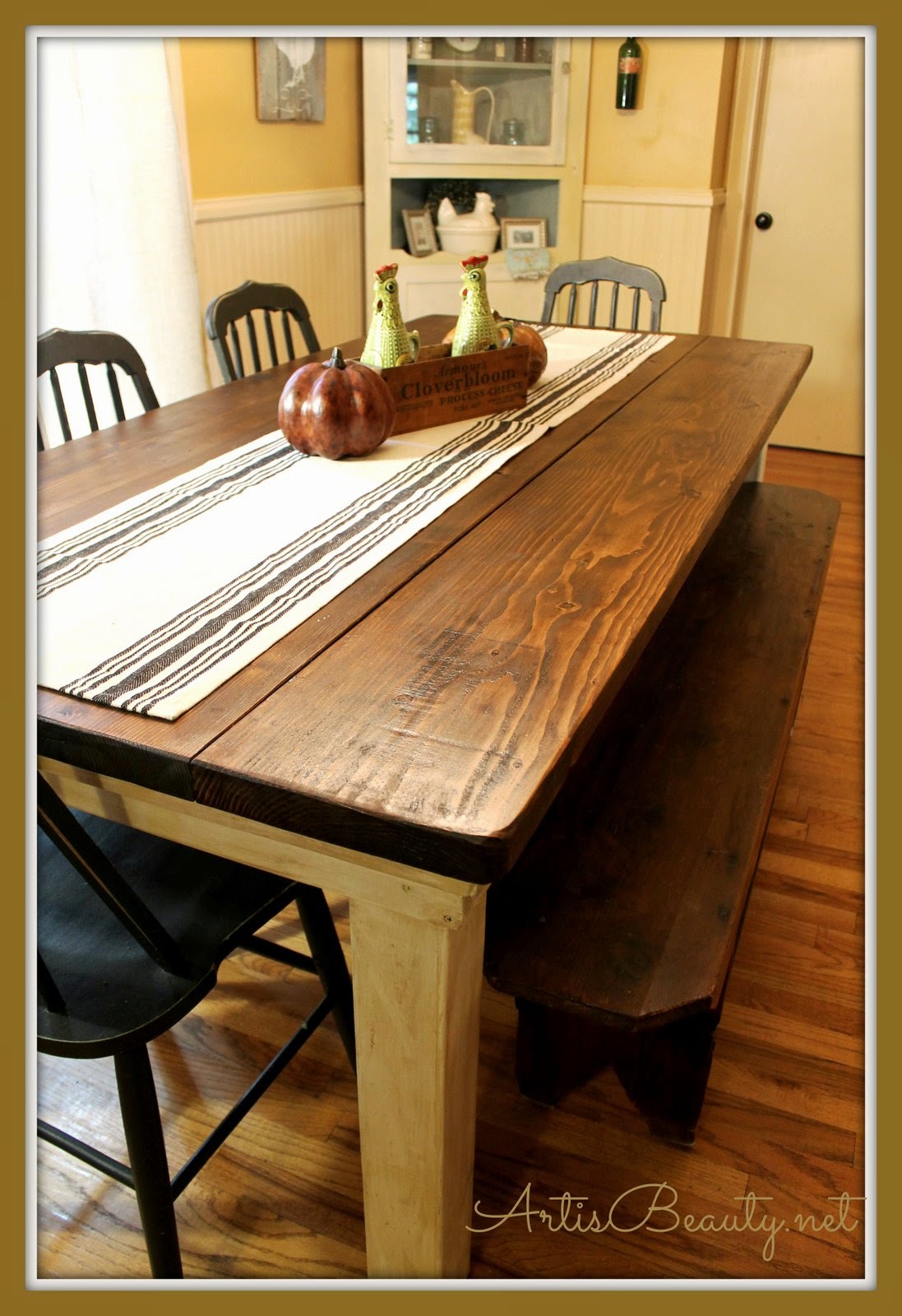 ART IS BEAUTY: How to build your own FarmHouse Table for under $100