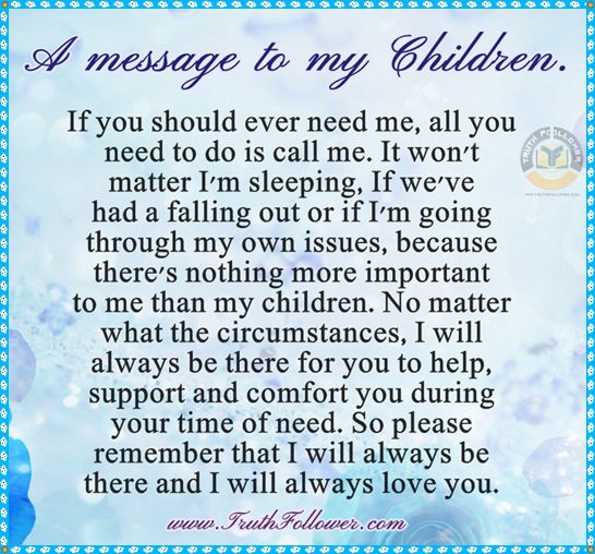 A message to my Children