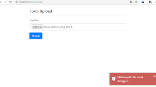 Tutorial validasi Upload CodeIgniter server side dengan toast js