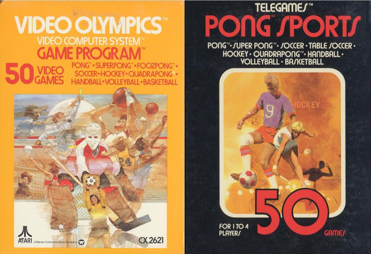 Jogo Pong Atari 2600 Video Olympcs 1977 o último dos 9 primeiros jogos ...
