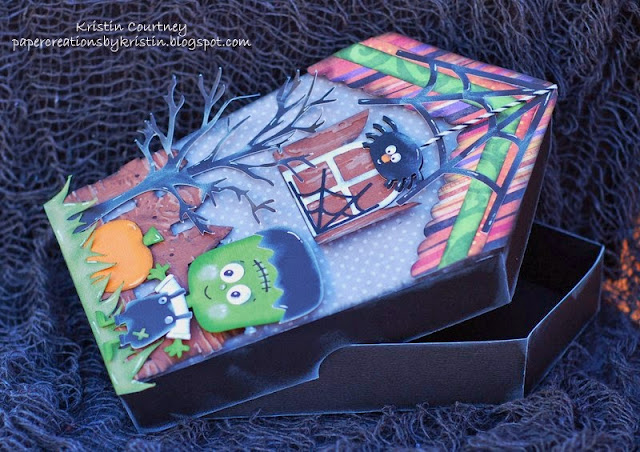 Paper Creations by Kristin: Frankenstein's Spooky House~Gift Box
