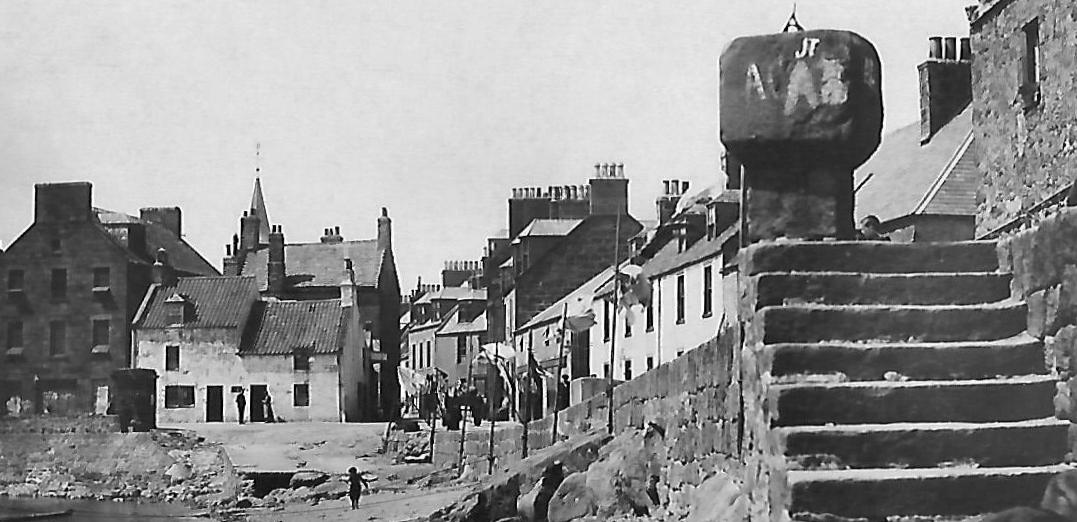 Tour Scotland: Old Photograph Forestairs Stonehaven Scotland