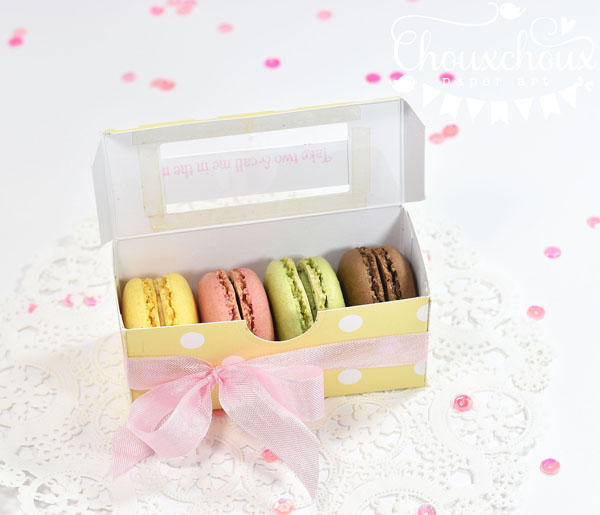 Lori Hairston: Macaroon Card and Treat Box Printable