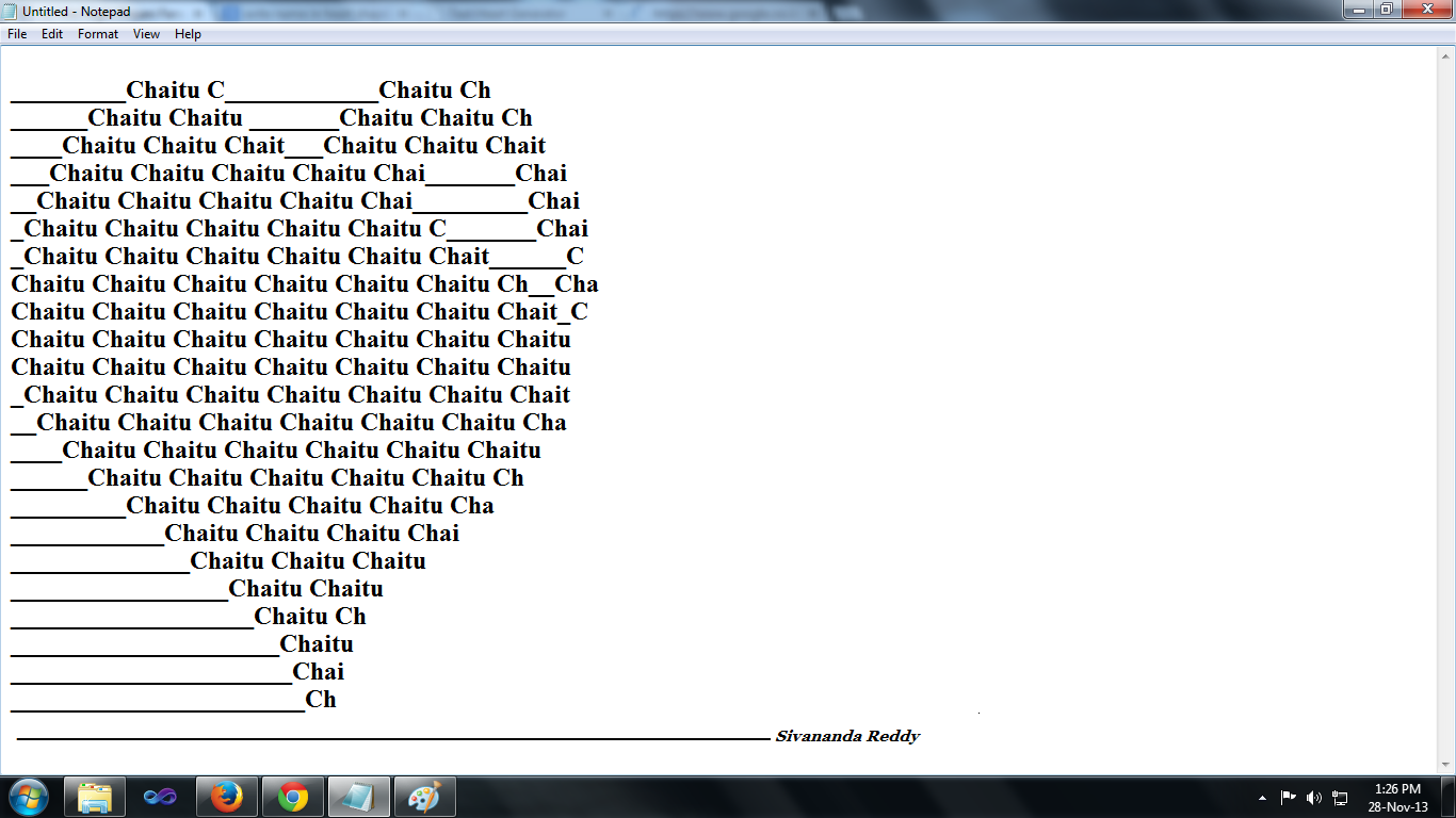 Tricks & Utilities: Chatter Box Chaithu