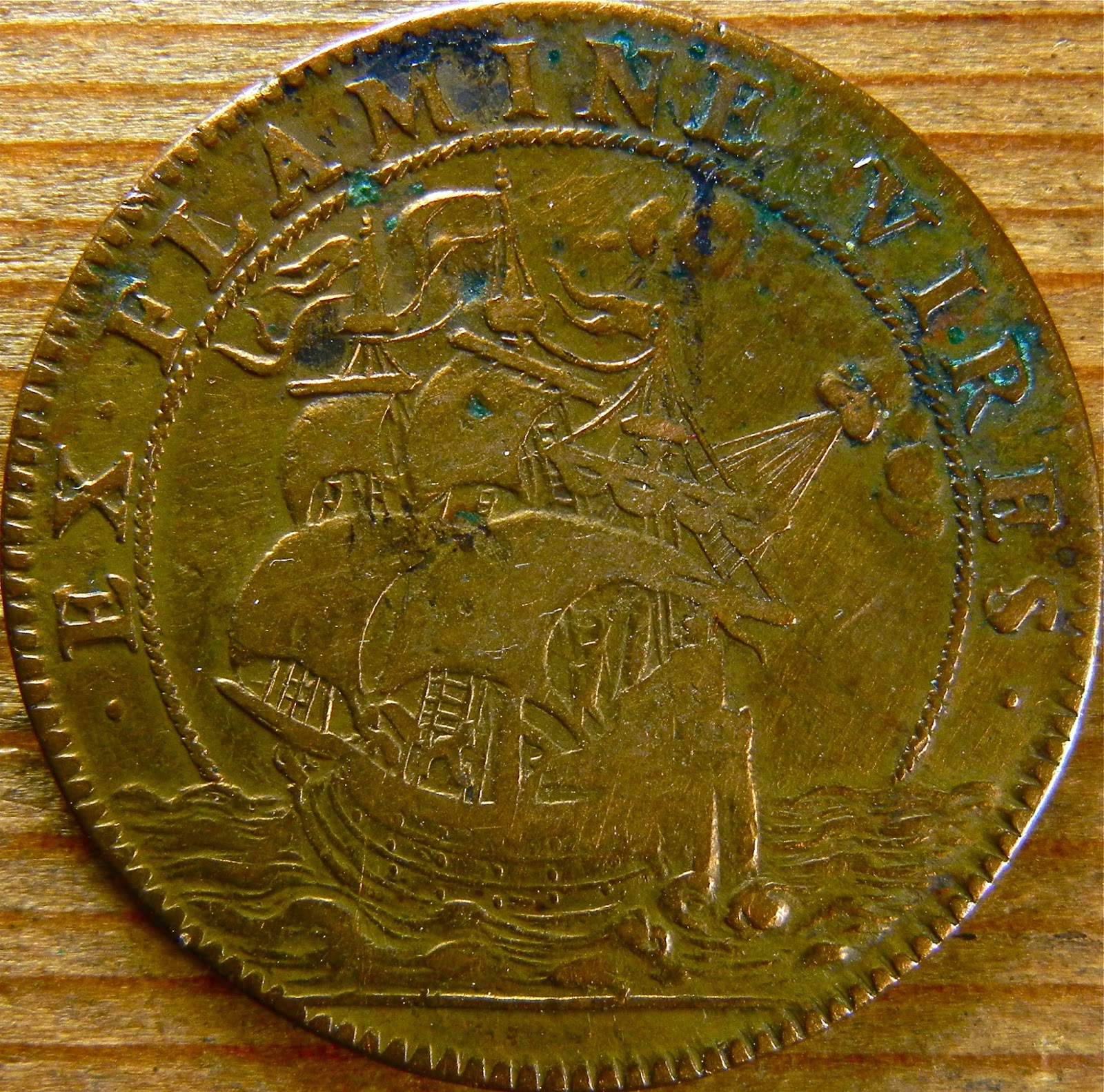 Coin Collecting Necromancer: Old Sails: A French Galleon from 1656