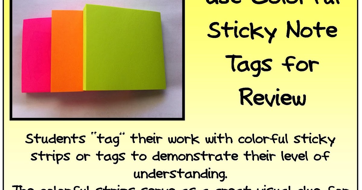 Test Prep Ideas With Sticky Notes - Addie Williams - Teacher Talk