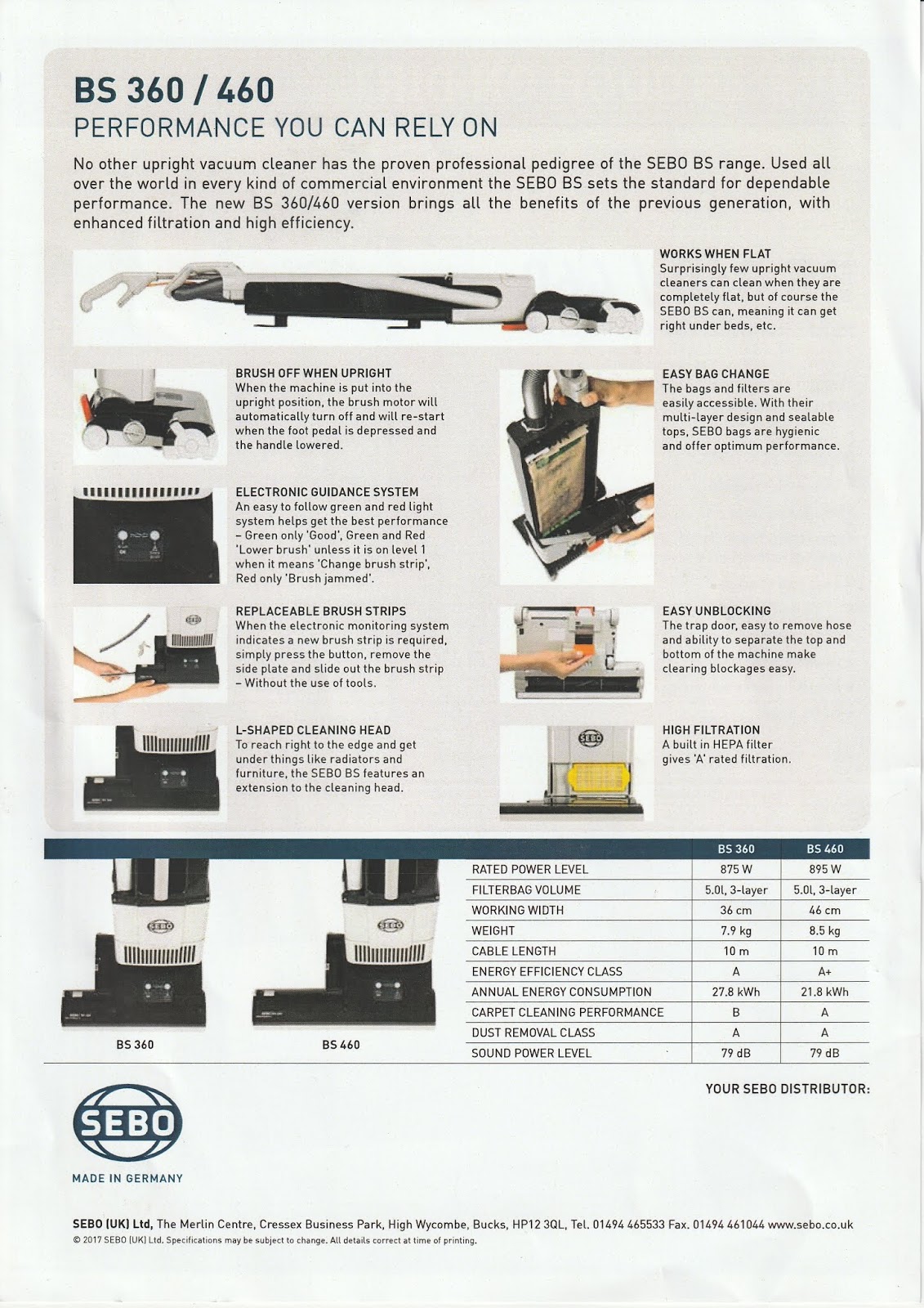 Sebo BS360 Brochure (2017)