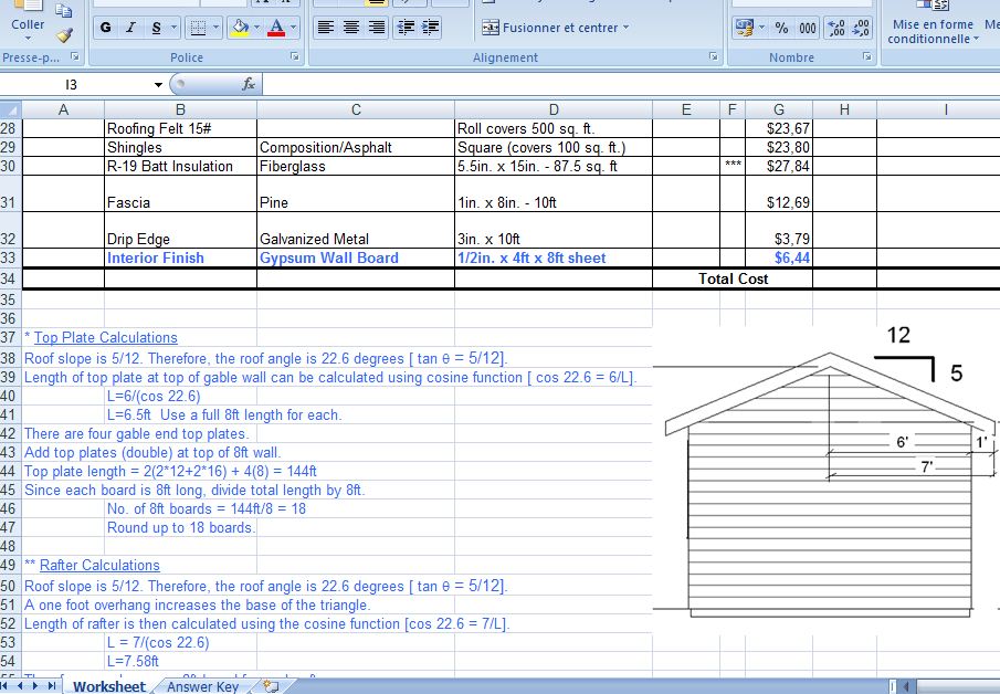 Building Materials Cost Estimate - Exam with answer key - Civil ...