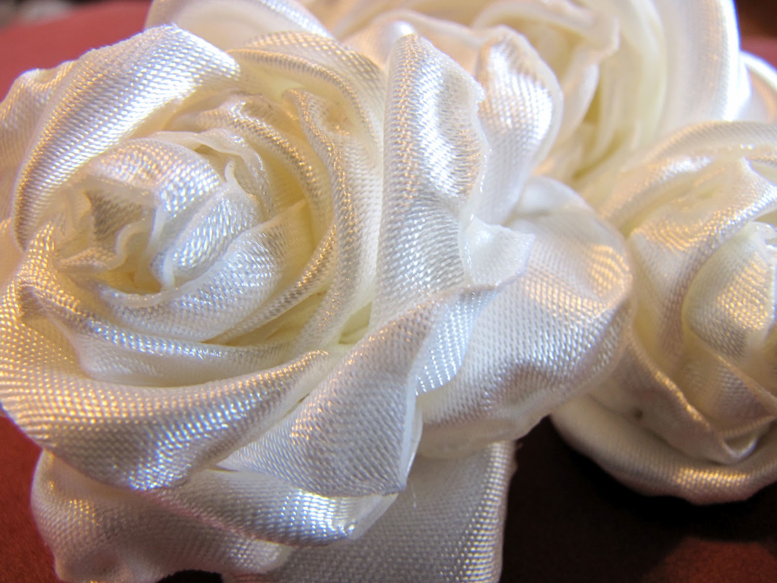 Jazzy Creations...: Satin Roses I Made