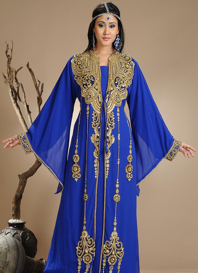 kaftan dubai modern biru ~ MUKENA ARTIS INDONESIA